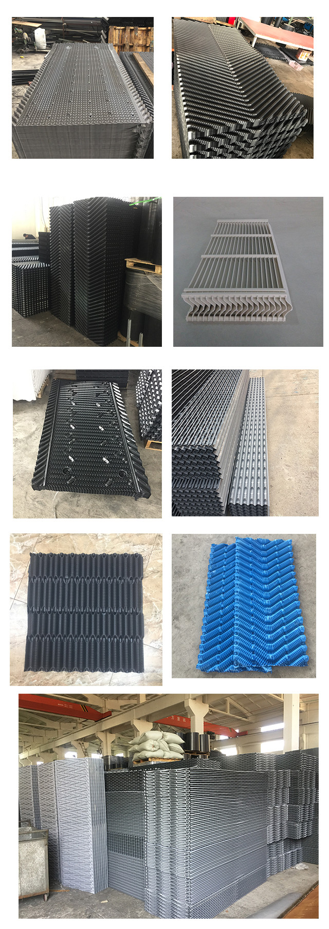 Corrugated Honeycomb PVC Fills For Cooling Tower Cross Flow 19-20mm